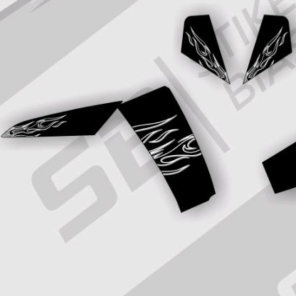 Jual cetak stiker striping motor bagian tertentu | bahan vinyl putih ...