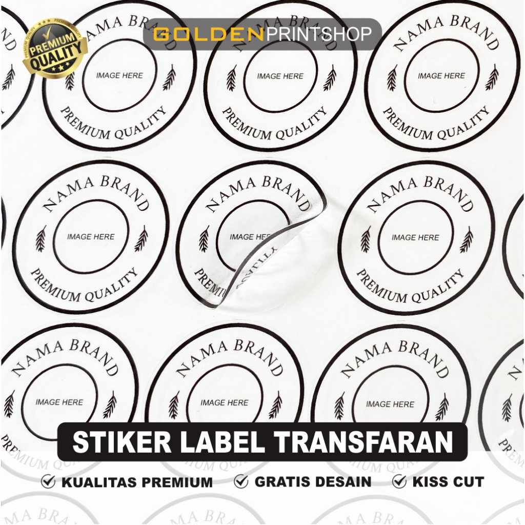 Jual Cetak Stiker Label Transparan Nama Makanan & Minuman Olshop Custom ...