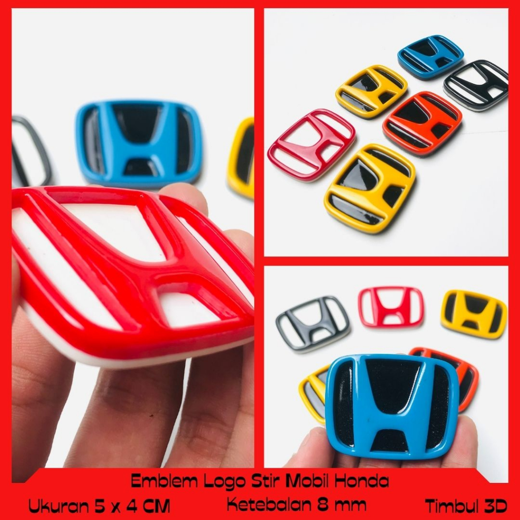 Jual VARIASI EMBLEM LOGO HONDA STIR MOBIL TIMBUL 3 DIMENSI DENGAN ...