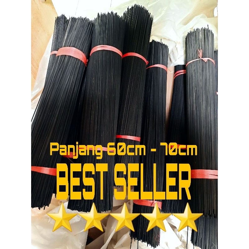 Jual COD Jeruji sangkar 2mm 70cm lidi bambu ruji hitam non fiber non ros jeruji super 1 ikat ...