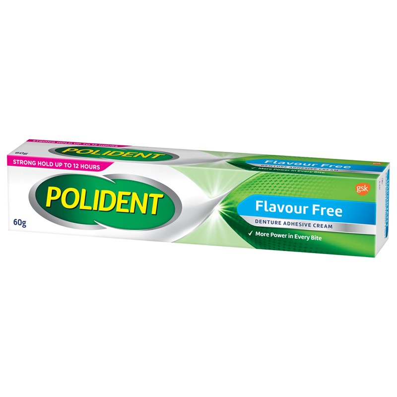 Jual Polident Flavour Free 60g Lem Perekat Gigi Palsu 60 gr | Shopee ...