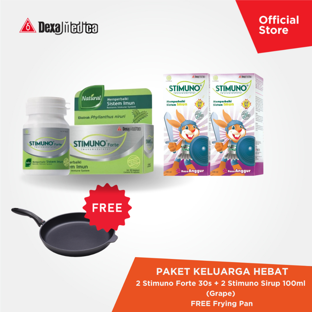 Jual Paket Vitamin Keluarga | 2 Box Stimuno Forte 30 Kapsul + 2 Stimuno ...