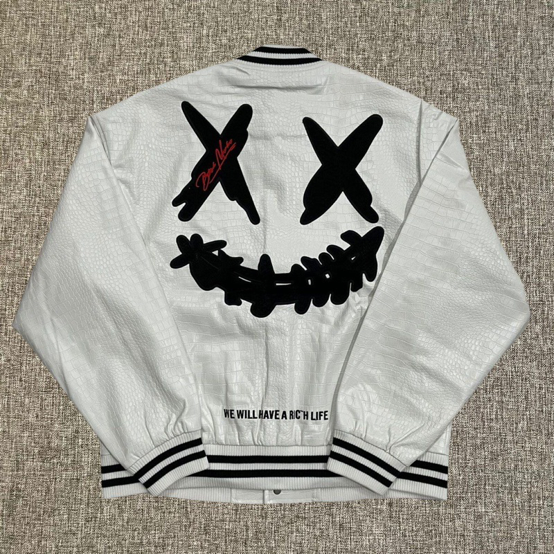 Jual RIC Ricky Is Clown Black Mamba Varsity Jacket White Original ...