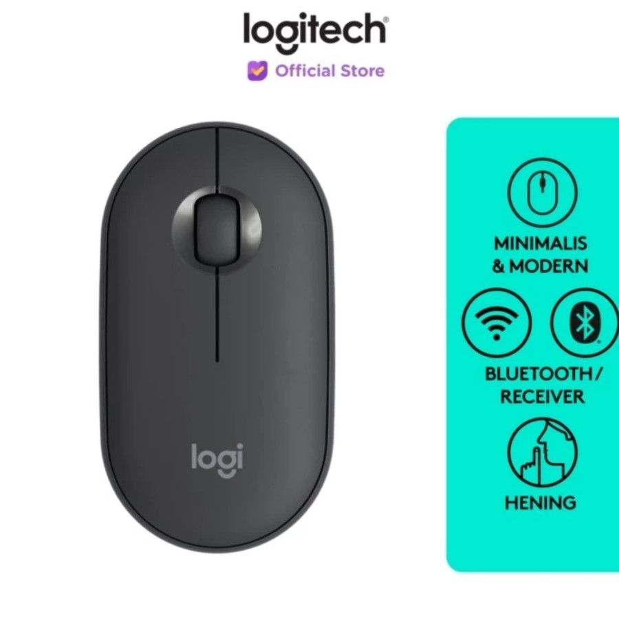 Jual ORIGINAL LOGITECH M350 PEBBLE SILENT WIRELESS BLUETOOTH MOUSE ...