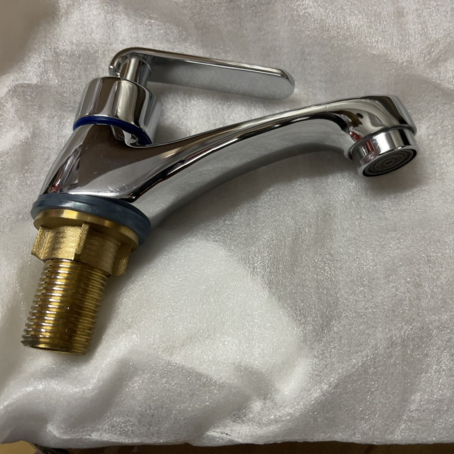 Jual REOLI KRAN WASTAFEL CUCI TANGAN CHROME BAHAN DASAR KUNINGAN ...