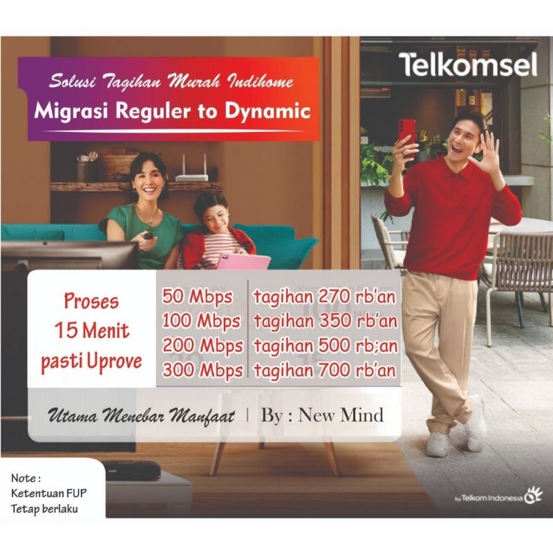 Jual Reguler To Dynamic / UpGrade Speed Indihome / Tagihan murah ...