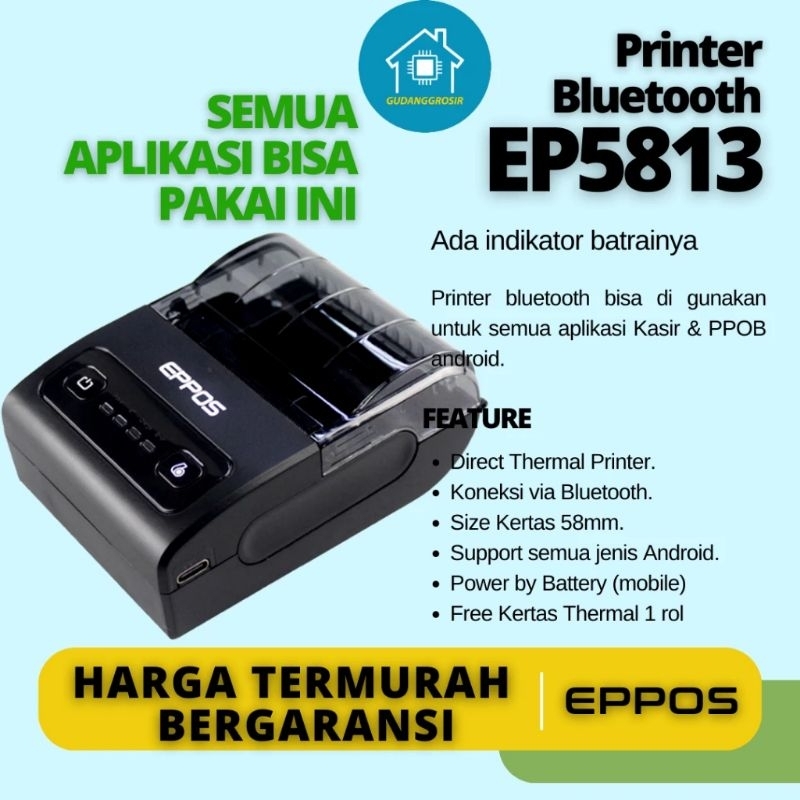 Jual Printer Bluetooth EPPOS EP5813 / Printer Thermal EPPOS EP5813 / Printer thermal murah ...