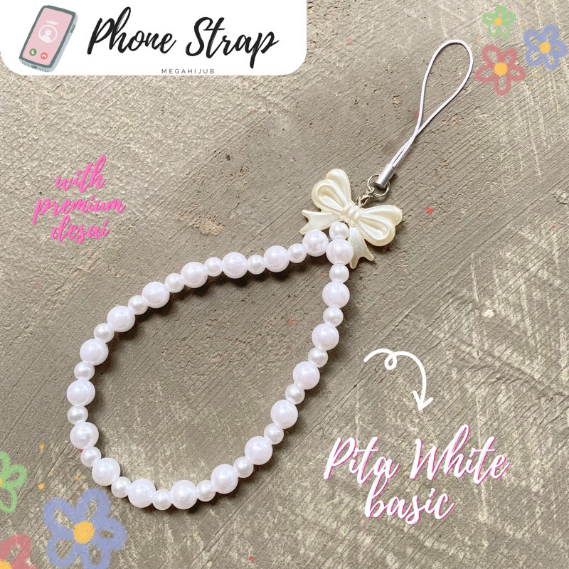 Jual gantungan hp tali lanyard manik mutiara korean style phone strap ...