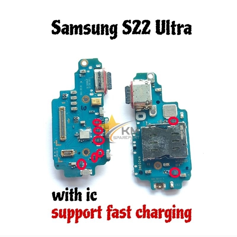 Jual Pcb Konektor Charger Samsung S22 Ultra Ori Full Ic Board Papan Cas ...