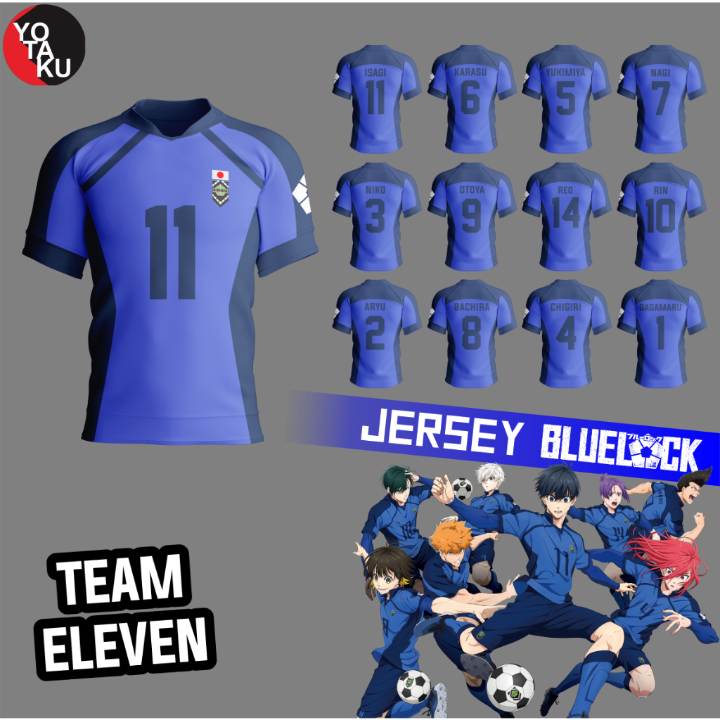 Jual Jersey Anime Cosplay Blue Lock Team 11 Team Eleven Seri 1 Bachira ...