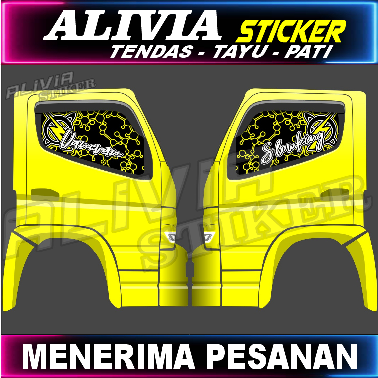 Jual Stiker One Way Jaring-Jaring Kaca Samping Truck Canter - Bisa ...