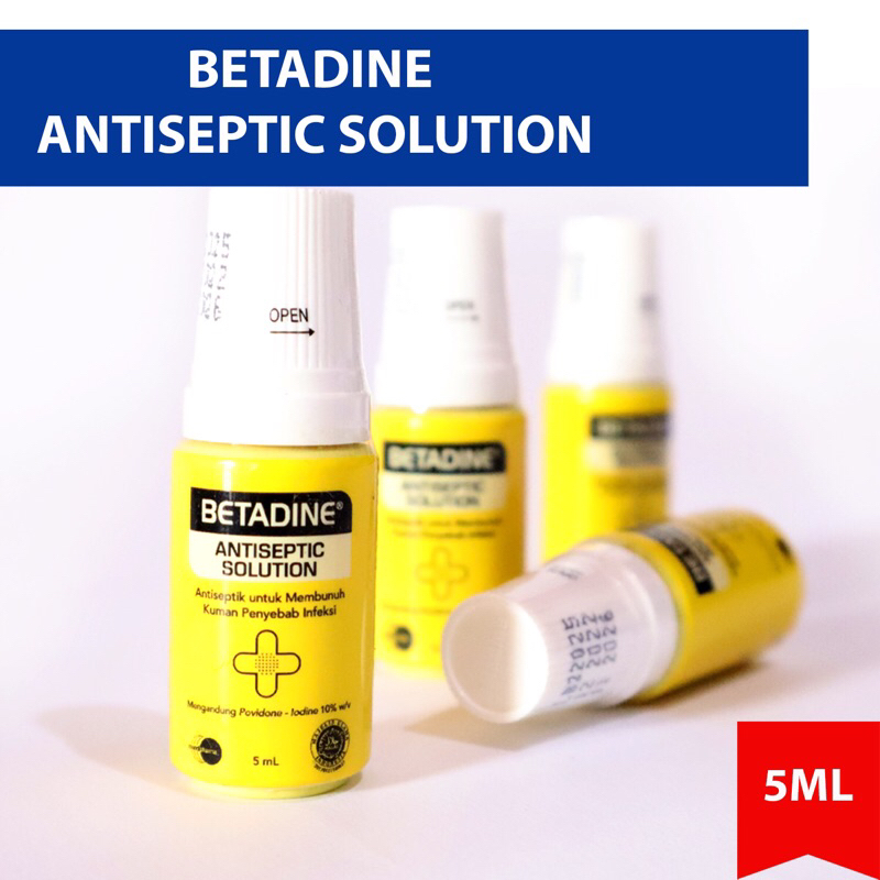 Jual BETADINE 5ml ANTISEPTIC SOLUTION OBAT LUKA OBAT MERAH LUKA ANTISEPTIK | Shopee Indonesia