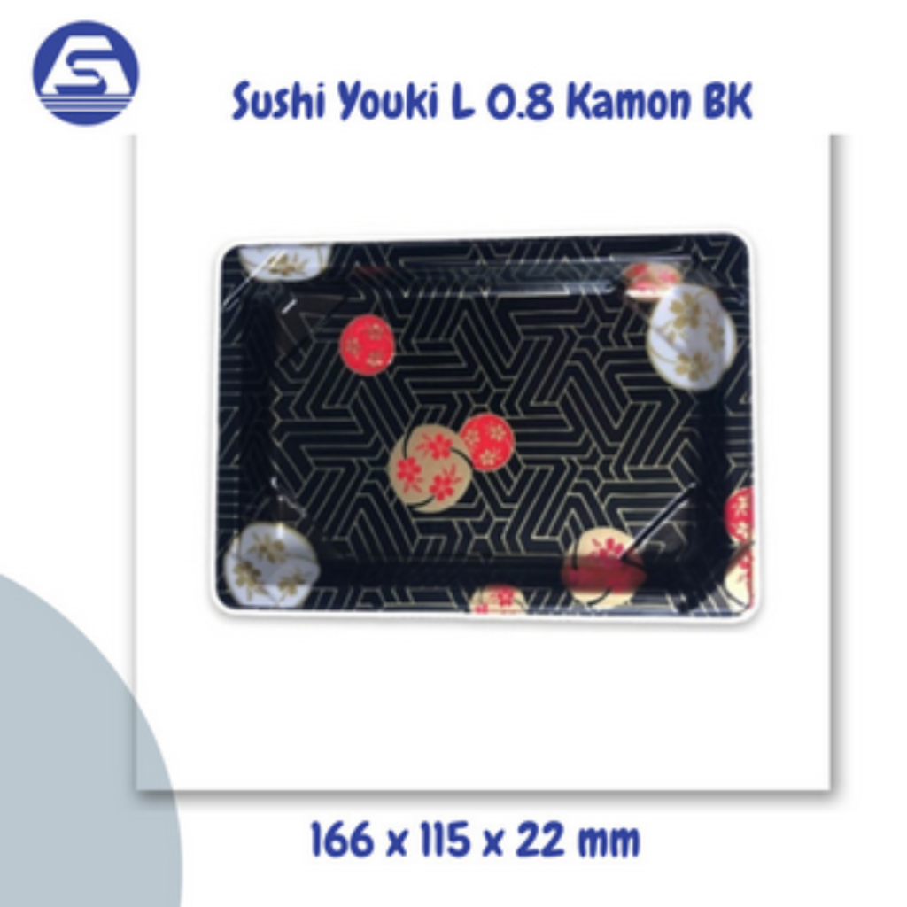 Jual Sushi Tray/Sushi Youki L 0.8 Kamon BK isi 50 Pcs | Shopee Indonesia