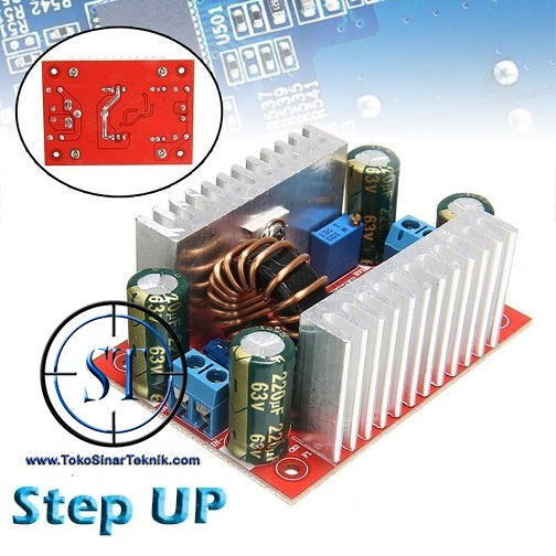 Jual Modul 400W Boost Converter 15A DC-DC 8.5V-50V to 10-60V Step Up Module Power Supply Driver ...