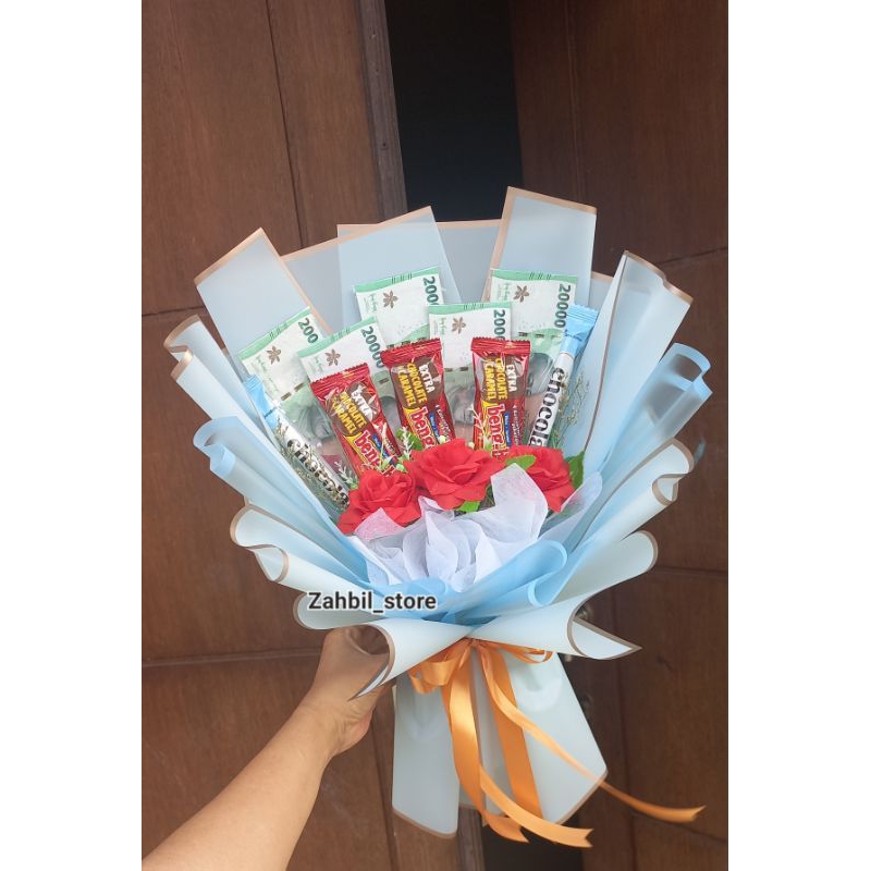Jual BUKET UANG/ BUKET SNACK / BUKET WISUDA / BUCKET | Shopee Indonesia