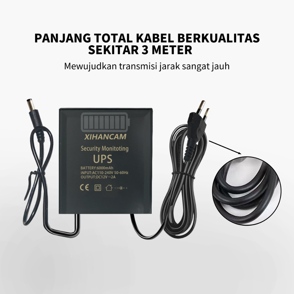 Jual Adaptor Power Output DC 12V Cadangan Baterai UPS Mini Catu Daya ...