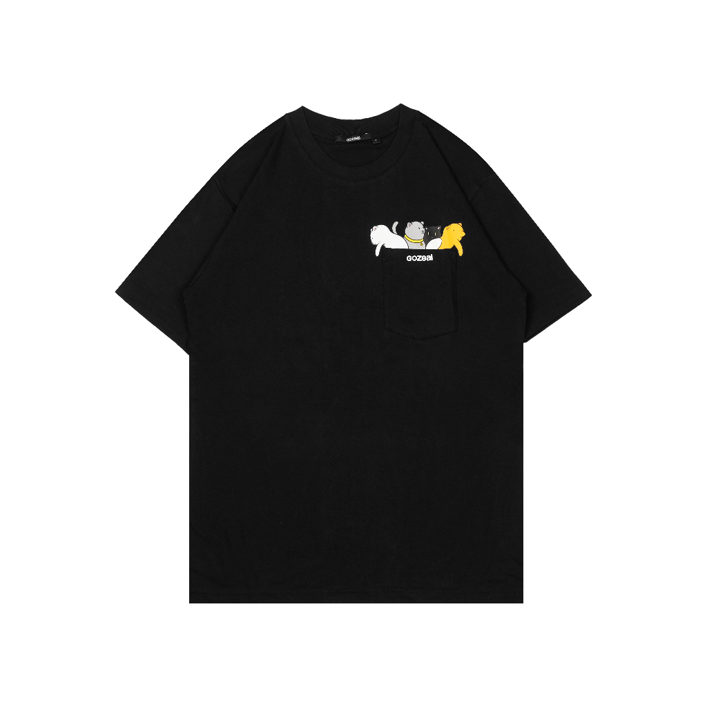 Jual Gozeal | Tees Reguler | Cats Black | Shopee Indonesia