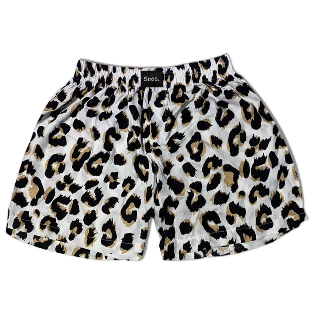 Jual Boxer Pants | Leopard | White | Snackingchoices | Shopee Indonesia