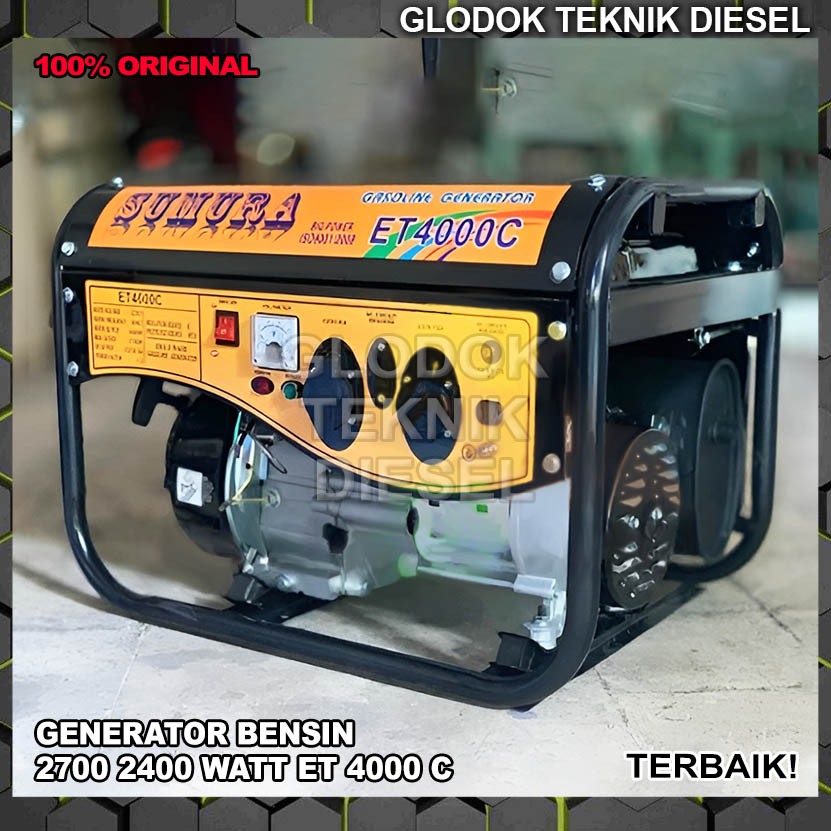 Jual Genset Bensin 2700 2400 W WATT Generator Llistrik Sumura ET 4000 C ORIGINAL TERBAIK ET4000C ...