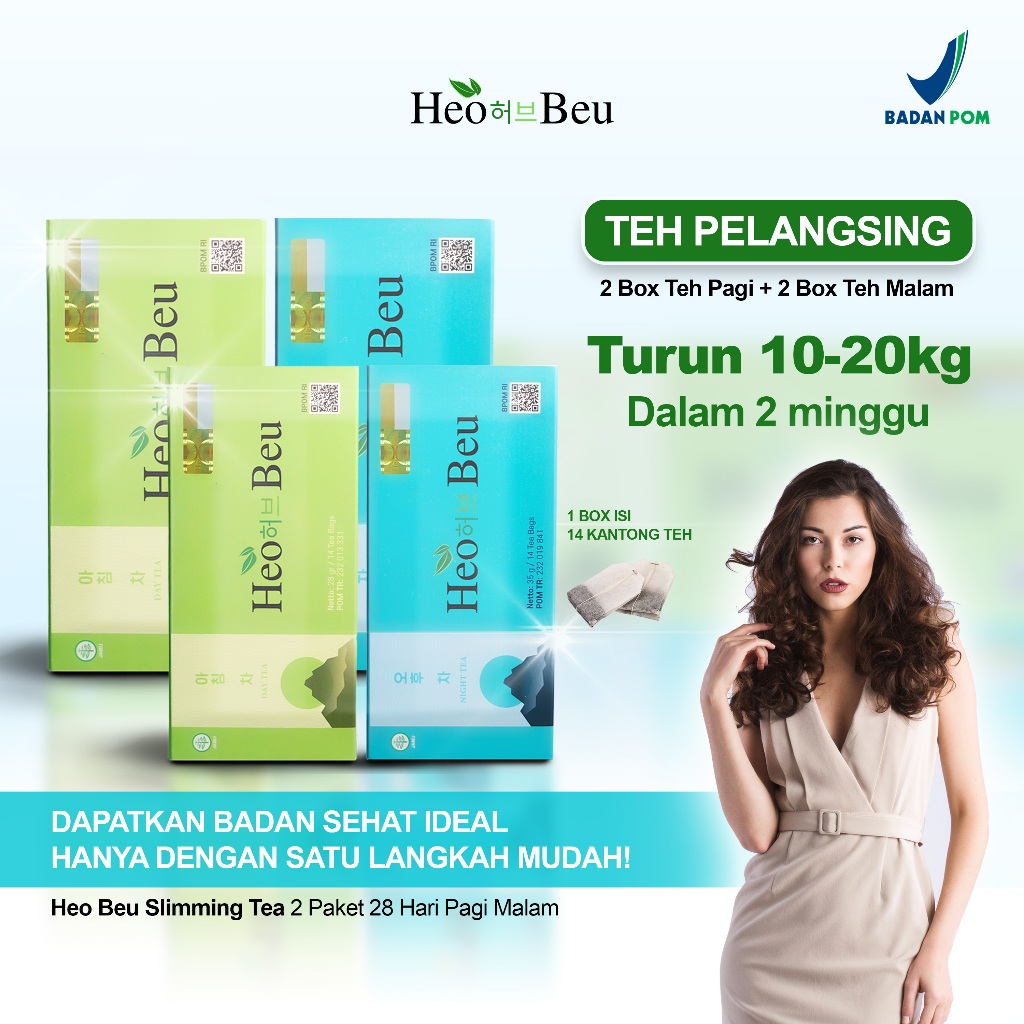 Jual Heo Beu Bundling 2 Paket 1 Pagi Malam - Teh Diet dan Pelangsing ...