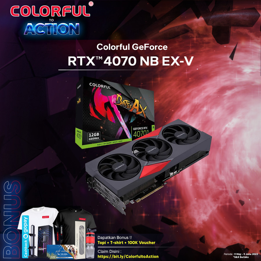 Jual VGA Colorful GeForce RTX 4070 NB EX-V 12GB GDDR6X - RTX 4070 12G ...