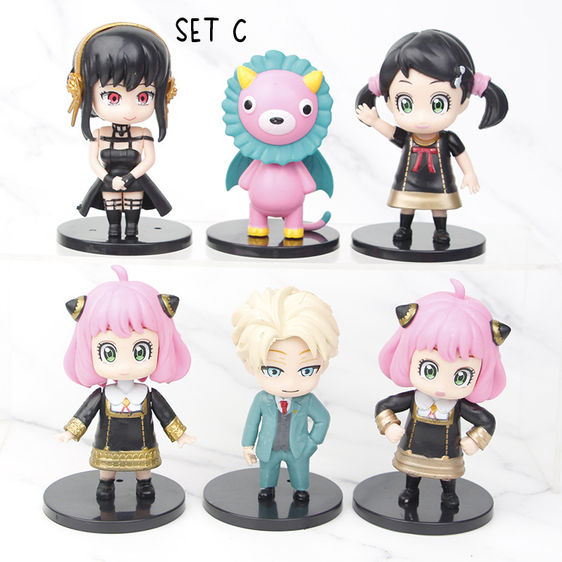 Jual Set Figure Anime Spy x Family Koleksi Karakter Anya Forger Loid ...