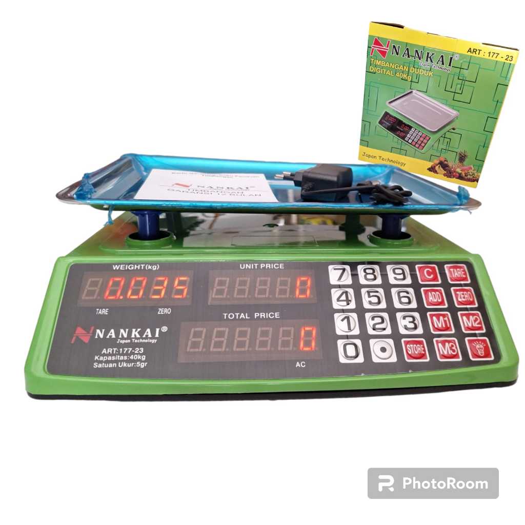 Jual Digital Computing Scale 40Kg Double Display / Timbangan Digital buah NANKAI Timbangan Duduk ...