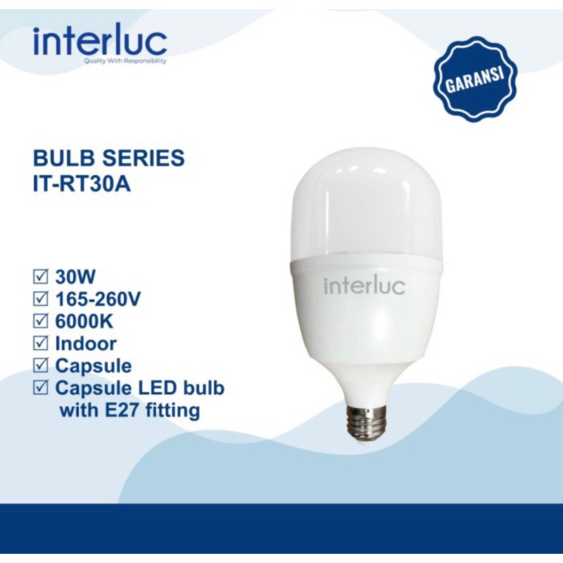 Jual INTERLUC Lampu Bohlam Kapsul LED - 30 W / 40 W / 50 W | Shopee Indonesia