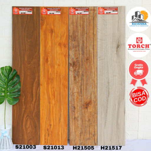 Jual Granit Lantai Motif Kayu Seri S Dan H 20x100 Torch Free Ongkir | Shopee Indonesia