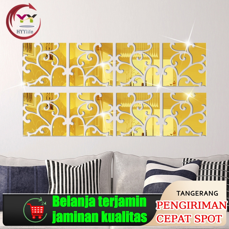 Jual 30*120cm Stiker Dinding Model Cermin 3d Bahan Akrilik Unkorasi ...