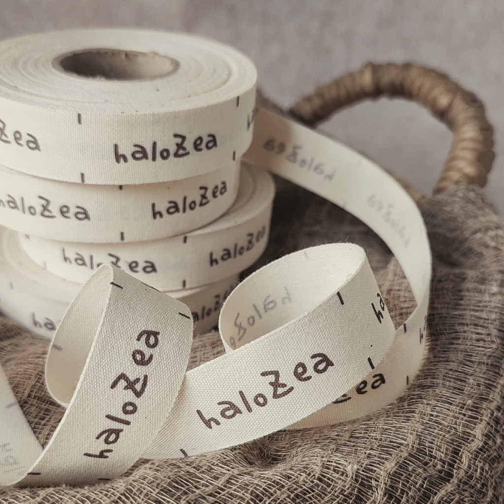 Jual LABEL KATUN HALUS 2cm, label baju custom bahan pita katun, cocok ...