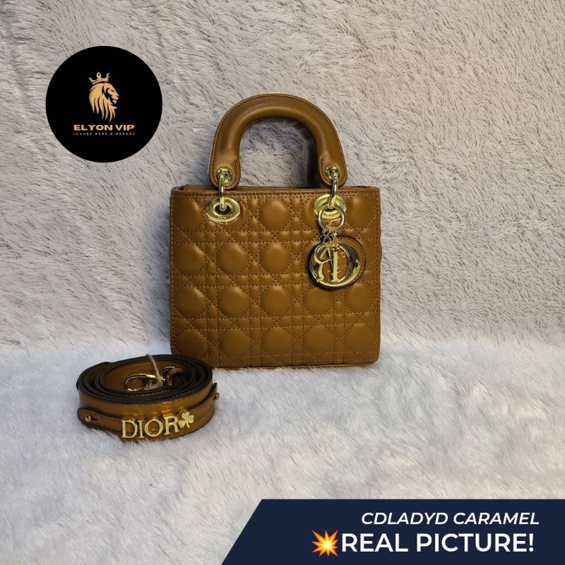 Jual TAS LADY DIOR KULIT ASLI IN CARAMEL | Shopee Indonesia