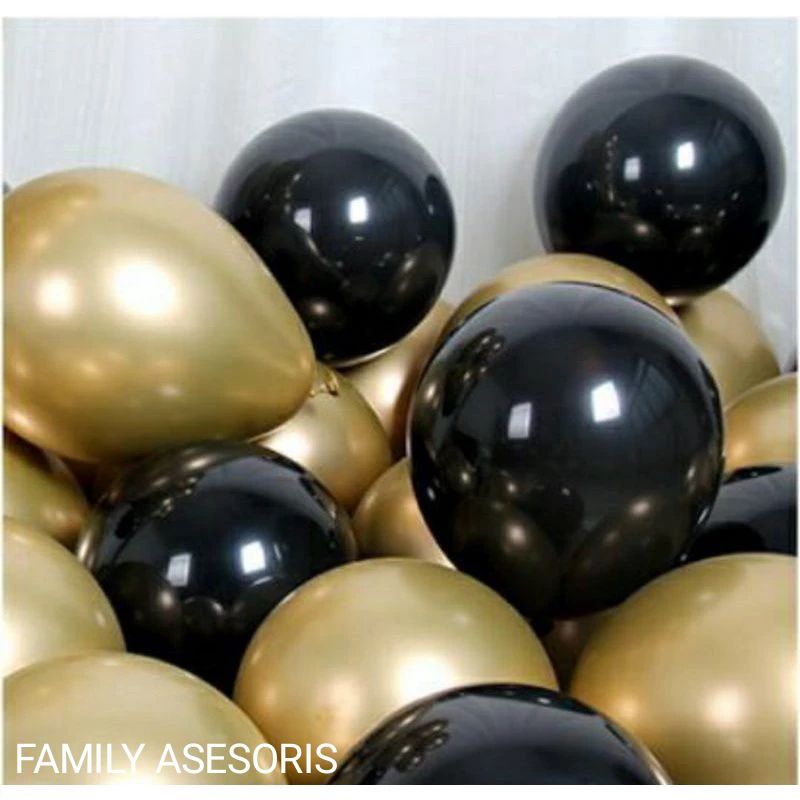 Jual Paket 20 Balon Ultah 12 inch : Mix Chrome & Metalik ( Birthday ...