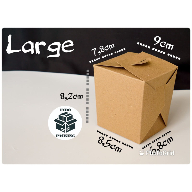 Jual (isi 10) Food Pail Large Laminasi 290 gsm 290gsm / Kotak Makan ...