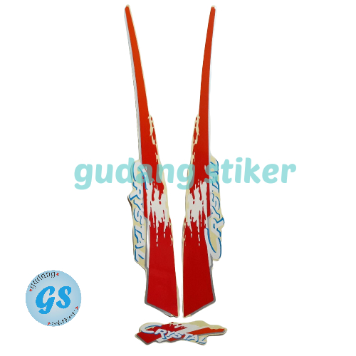 Jual Stiker Motor Striping Body Suzuki Crystal Tune 1992 Merah | Shopee ...