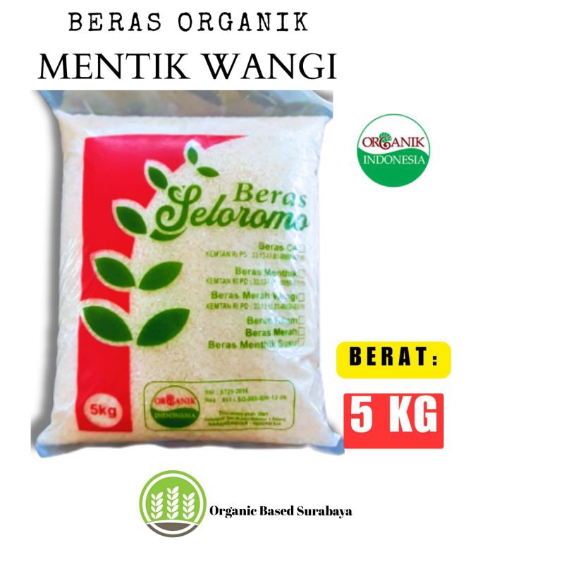 Jual Beras Organik Mentik Wangi 5kg - Pulen dan Enak bisa untuk BERAS ...