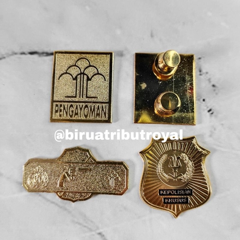 Jual PIN BREVET KUMHAM FULL KUNINGAN / ATRIBUT KUMHAM PENGAYOMAN TEMBAK ...