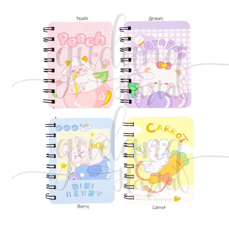 Jual Notebook A7 Spiral Fluffy Fruits Buku Tulis Motif Buah Simple GH ...