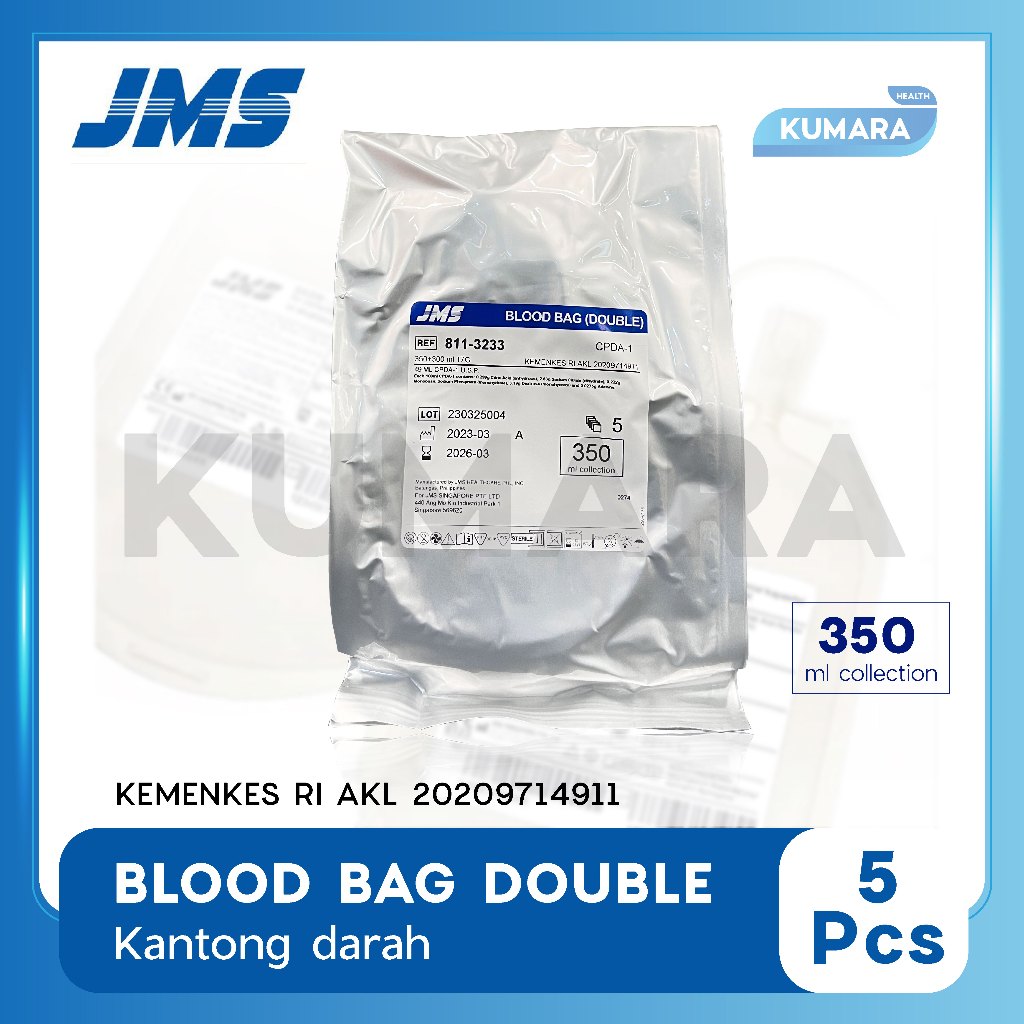 Jual JMS - Blood Bag Double 350 ML / Kantong Darah Pack isi 5's ...