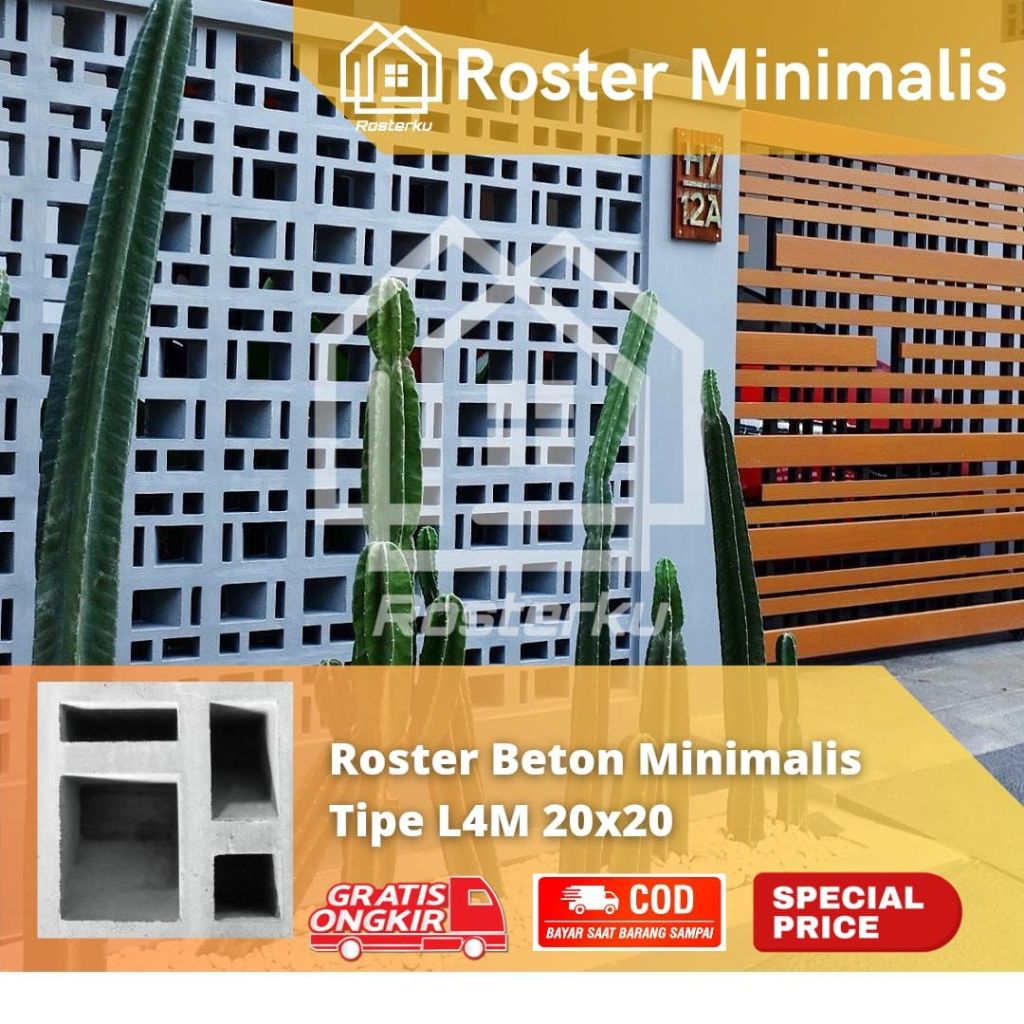 Jual Roster Beton Minimalis 20x20 | Shopee Indonesia