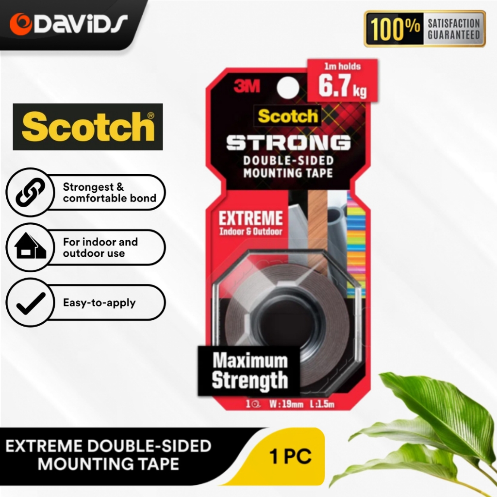 Jual Double Tape Mounting Outdoor Strong Scoth 3M Red 1.5 Meter Extreme ...