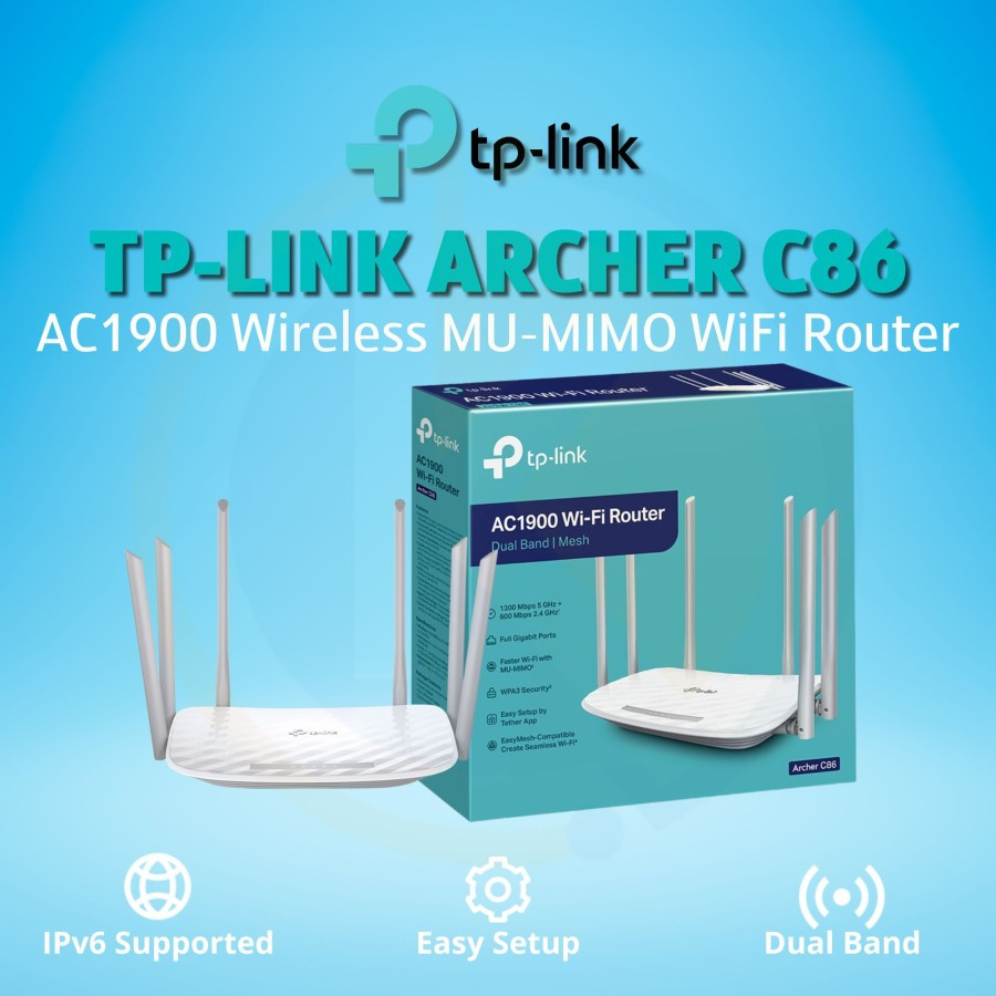 Jual TP-LINK ARCHER C86 _AC1900 WIRELESS MU-MIMO Wi-Fi ROUTER | Shopee ...