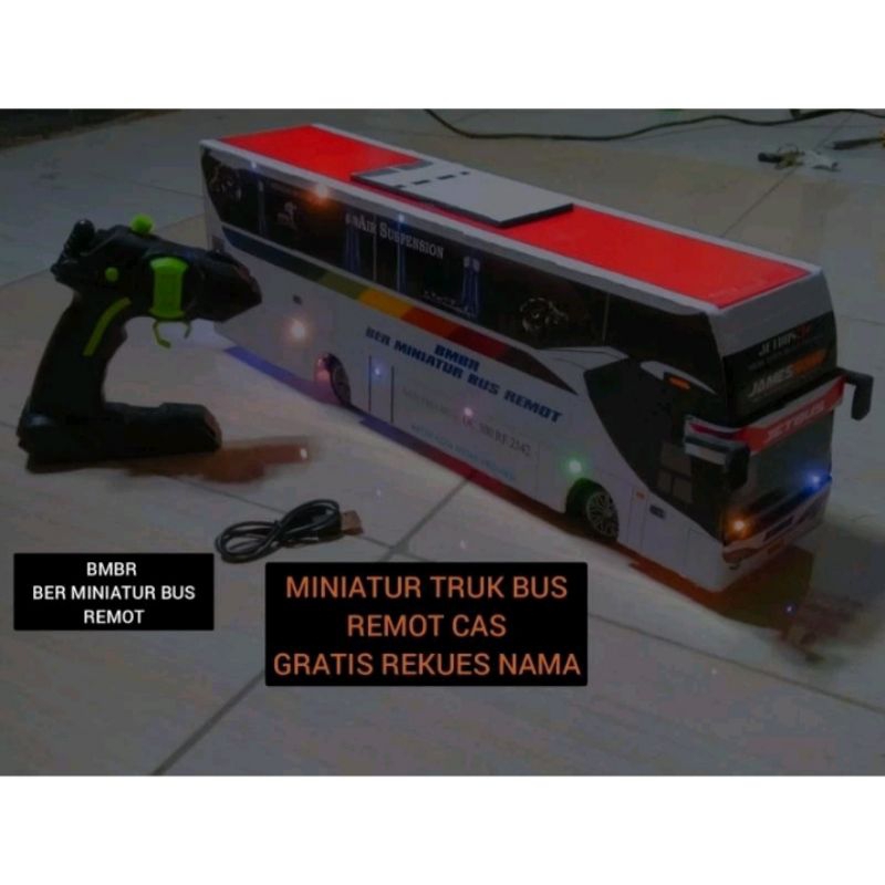 Jual MINIATUR BUS TELOLET REMOT CAS BESAR GRATIS REKUES NAMA DAM FOTO ...
