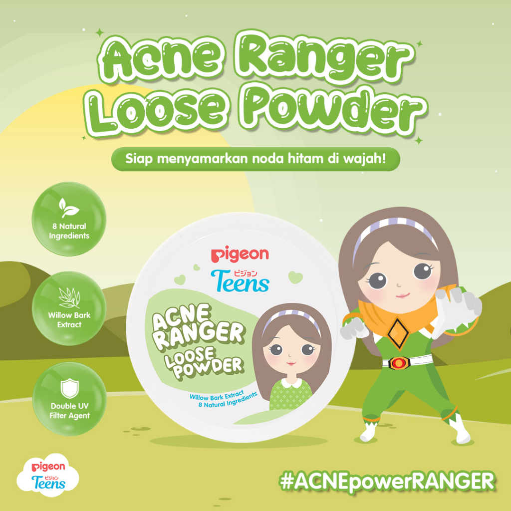 Jual PIGEON TEENS Acne Ranger Loose Powder 12g | Shopee Indonesia