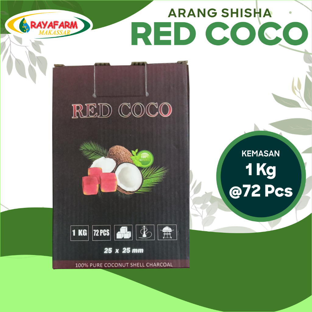Jual Charcoal / Arang Shisha Red Coco 1kg isi 72pcs | Shopee Indonesia
