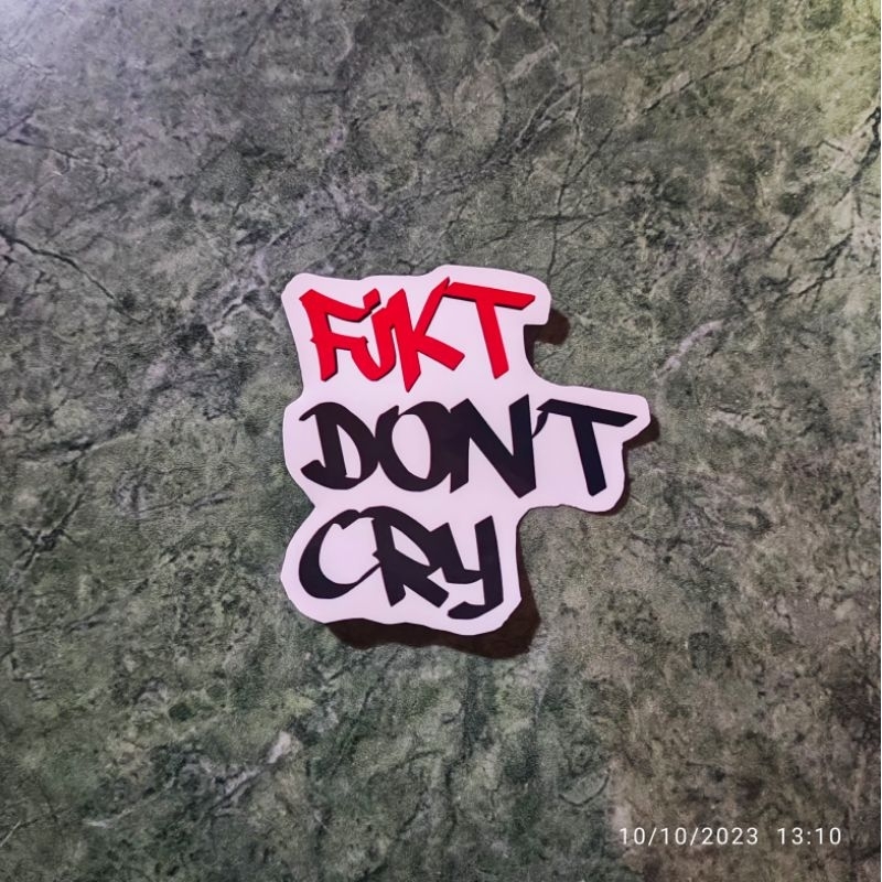 Jual Sticker Fjkt Don't Cry Fanart | Shopee Indonesia