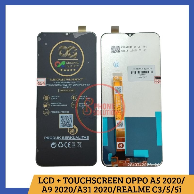 Jual LCD + TOUCHSCREEN OPPO A5 2020/A9 2020/A31 2020/REALME C3/REALME 5 ...