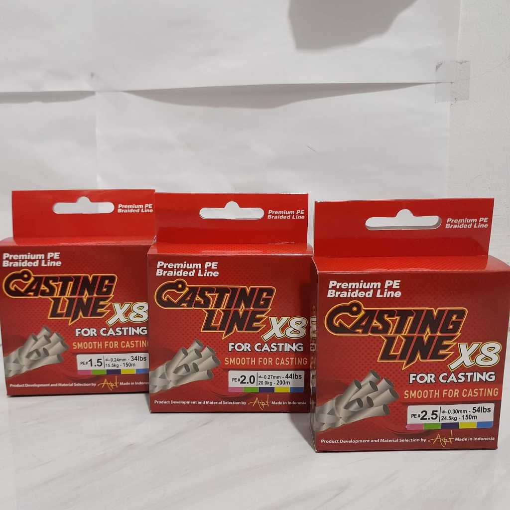 Jual Senar Pancing Casting Line X8 Benang PE Mancing Braided Tension ...