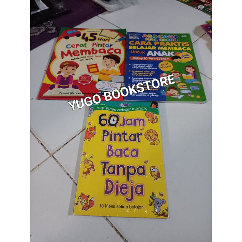 Jual PAKET 3 BUKU 45 HARI CEPAT PINTAR MEMBACA- ABACAGA FULL COLOUR-60 ...