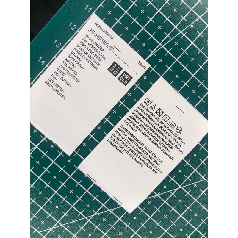 Jual Washtag uniqlo premium care label uniqlo premium washing label ...